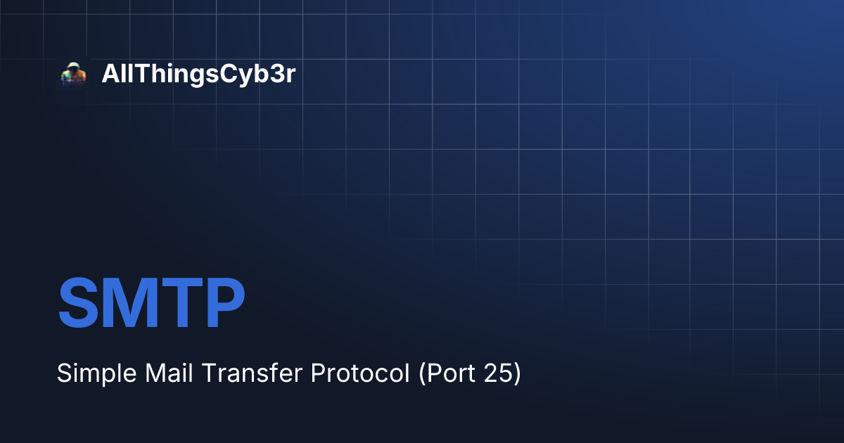 SMTP | AllThingsCyb3r